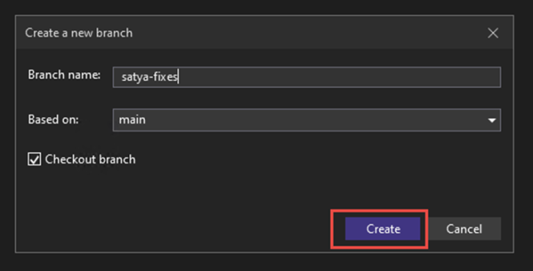 Managing and Creating Branches for GitHub Repository using Visual ...